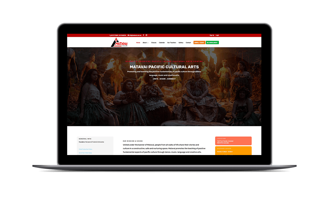 Matavai Pacific Cultural Arts | Robbie Allen Web Design